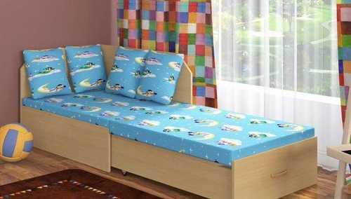 Детский диван "Гном" с матрасом и подушками