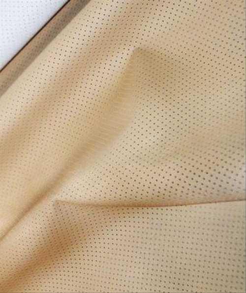 Искусственная кожа, перфорированная экокожа Beige
