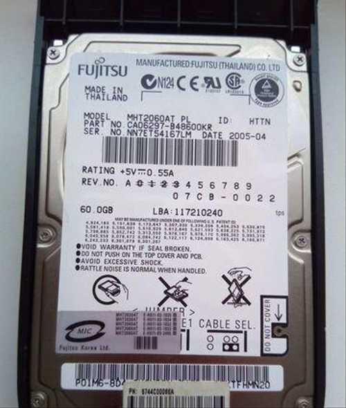 Fujitsu MHT2060AT IDE 60Gb