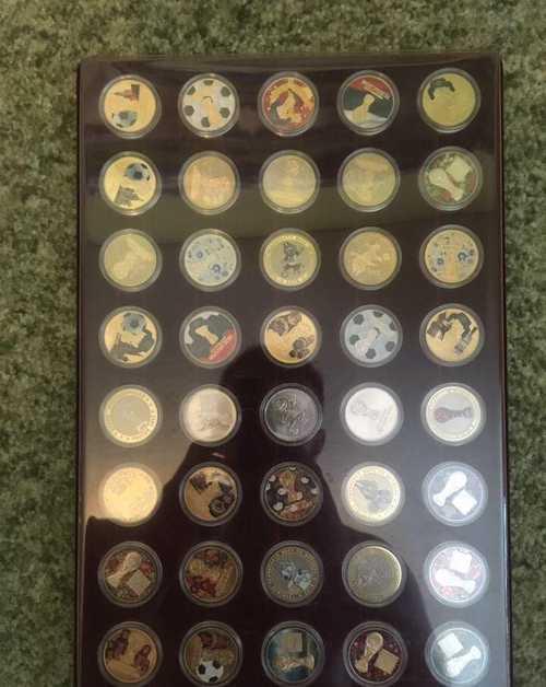 Набор цветных монет Чемпионат мира по футболу