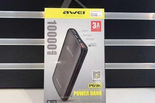Power bank awei P69K 10000mAh 3A, black