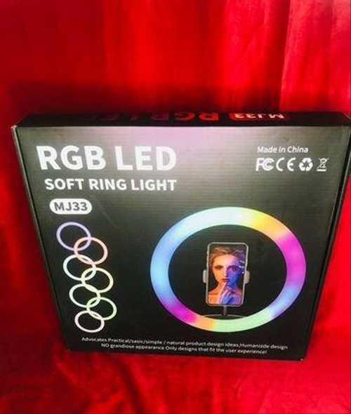 LED RGB Кольцевая лампа 33 см цветная