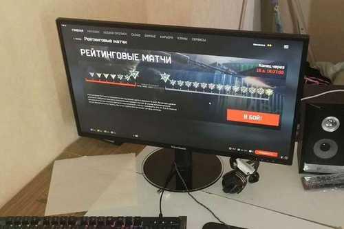 Игровой компьютер +монитор 24 дюйма полный комплек