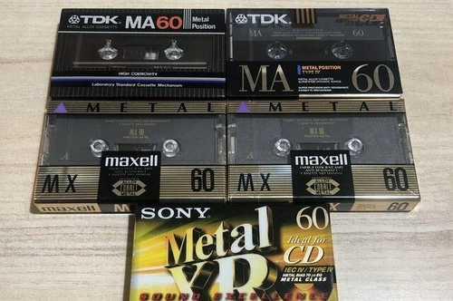 Аудиокассеты TDK, Maxell, Sony Metal 60