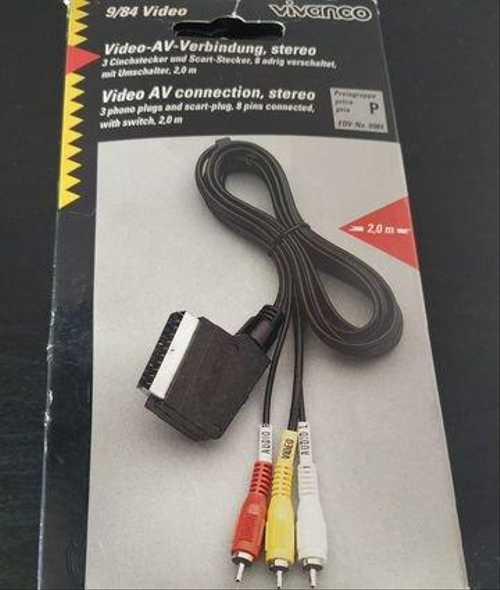 Кабель Vivanco scart 3xRCA 2.0м