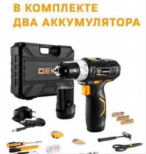 Новая дрель-шуруповерт deco GCD12DU3 Li-Ion в ке