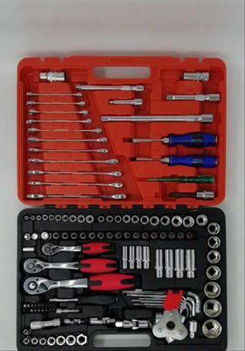 Набор инструмента 123 предмета 1/4, 3/8, 1/2