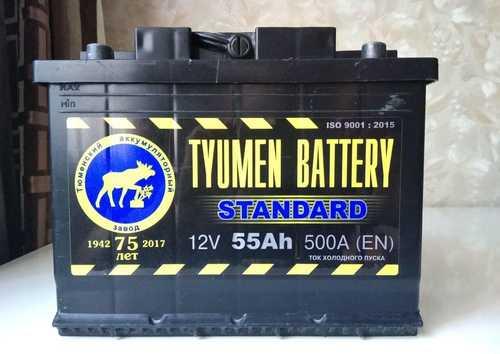 Аккумулятор tyumen battery standard 12V 55Ah 500A