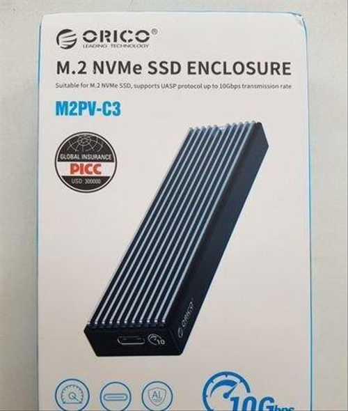 Корпус USB для m2 nvme ssd orico M2PV-C3 (новый)