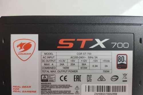 Блок питания cougar stx 700w cgr st 700 обзор