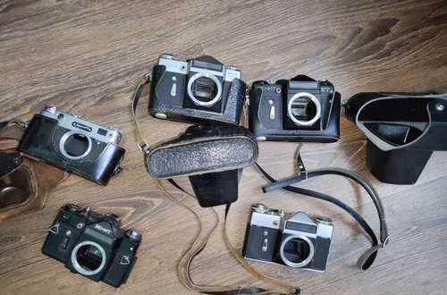 Советские пленочные фотоаппараты 5 штук лот зенит