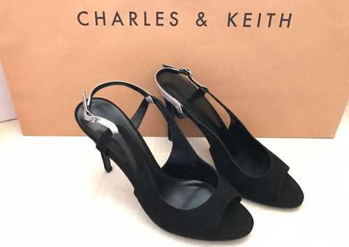 Charles Keith туфли босоножки 39-40р чёрные к выпу