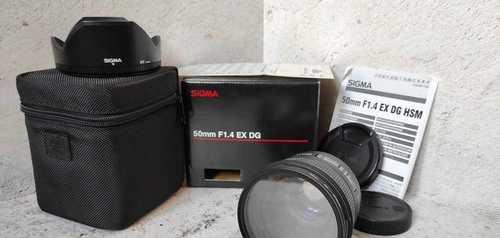Объектив Sigma 50mm F1.4 EX DG HSM Canon