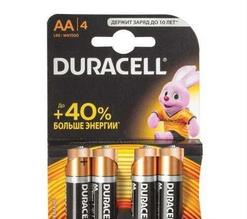 Набор батареек "Duracell Basic", AA LR6, Alkaline, 4 штуки, 1,5 В, MN 1500 аа LR6
