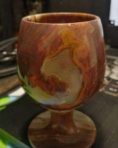 Фужер из оникса, винтаж