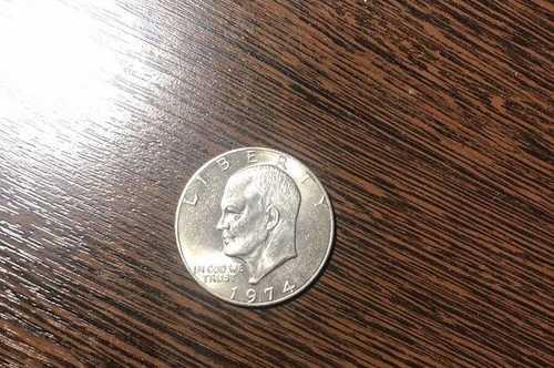 Монета 1 доллар США 1974
