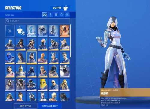 Игра ps4 Fortnite 82 skins glow shiver deadpool