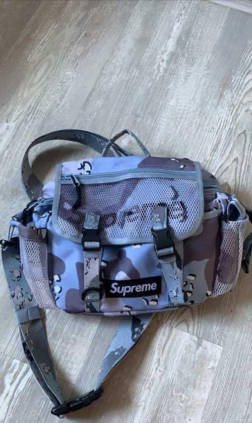 Сумка Supreme wais bag blue ss20