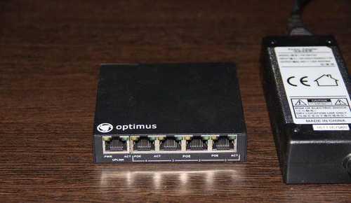 PoE коммутатор Optimus UM1-E5/4P mini Poe