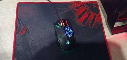 Игровая мышь Bloody A60 с ковриком