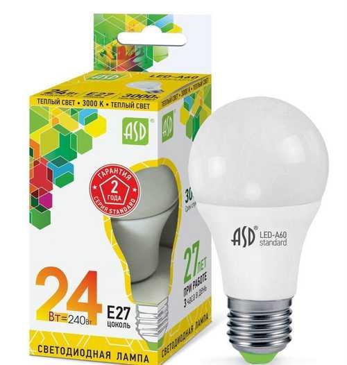 Лампа светодиодная ASD LED A60 24Вт