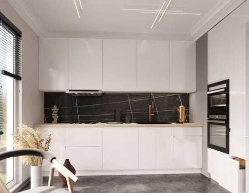 Кухонный гарнитур современный в эмали