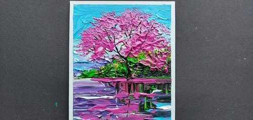 Картина Цветущее дерево Сакуры. Подарок