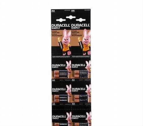 Батарейка алкалиновая Duracell Basic, AA, LR6-12BL, 1.5В, отрывной блистер, 6х2 шт