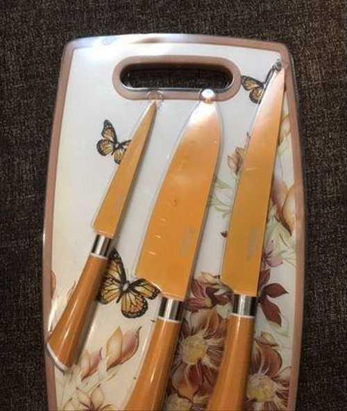 Набор ножей с доской Kelli новый
