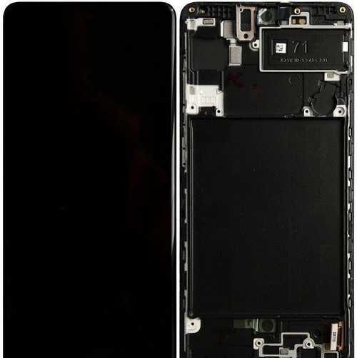 Дисплей Samsung A71 SM-A715F amoled на рамке Black