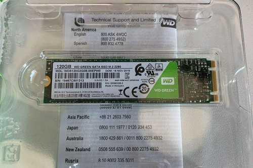 WD green SSD M2 диск 120GB M.2 2280