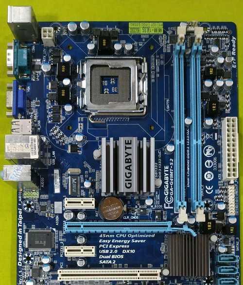 Gigabyte GA-G41MT-S2 rev 1.5 + Задняя планка