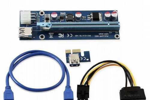 Райзер (riser) PCI-E 1X-16X