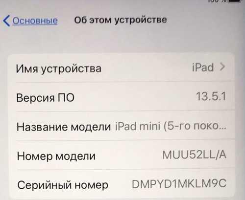 iPad mini 5 256 Gb WiFi 2019 г. серебристый
