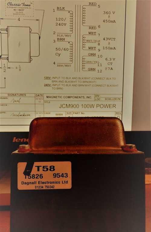 Силовой транс Dagnall T5826 Marshall JTM60 JCM900