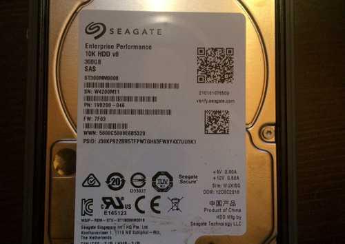 Жесткий диск ST300MM0088, SAS, 300GB, 12G, 2,5"