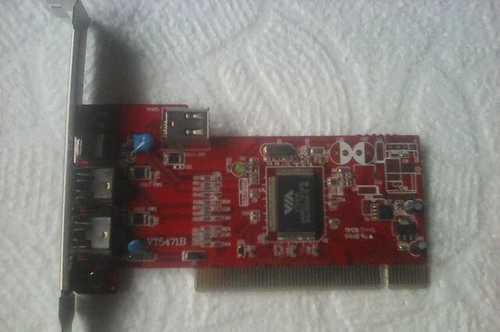 Контроллер PCI ieee1394 FireWire VIA VT5471B