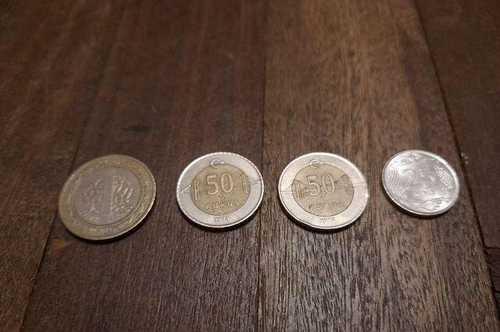 Турецкие монеты, 1 лира, 50 куруш, 25 куруш