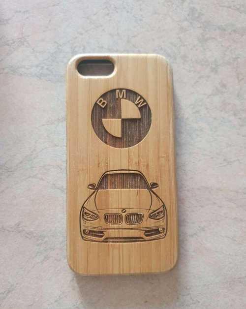 Чехол деревянный BMW iPhone 6