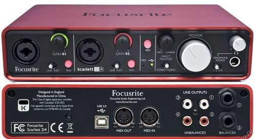 Звуковая карта Focusrite Scarlett 2i4 2nd gen