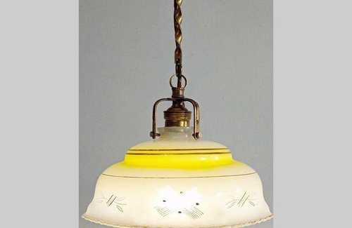 Люстра лампа Н-81 см желтая старинная светильник