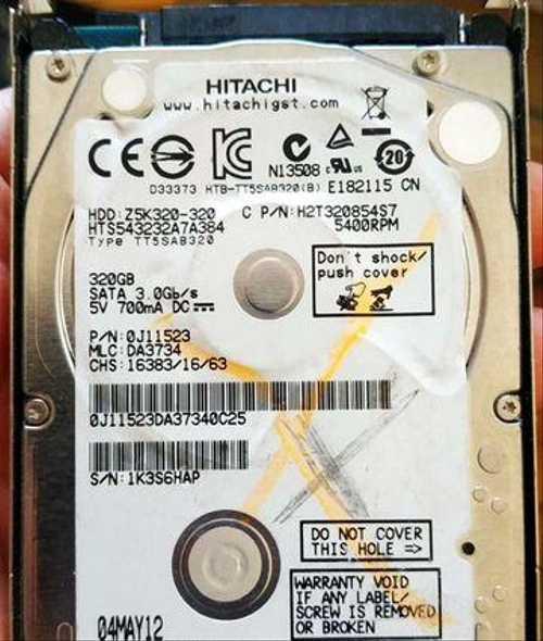 HDD 2,5 320 GB нерабочий Z5K320-320