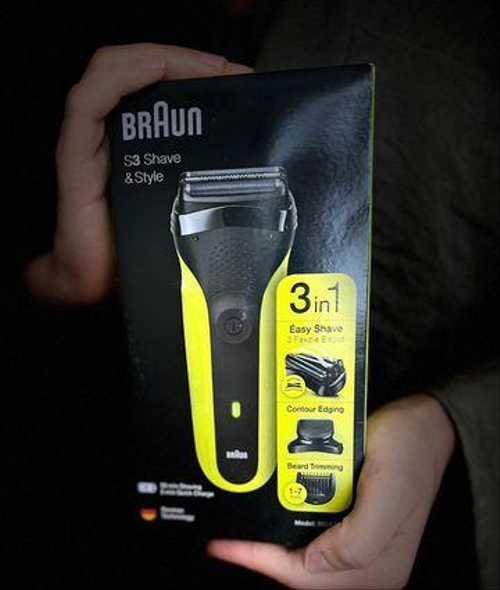 Бритва электрическая braun s3 shave & style 3в1