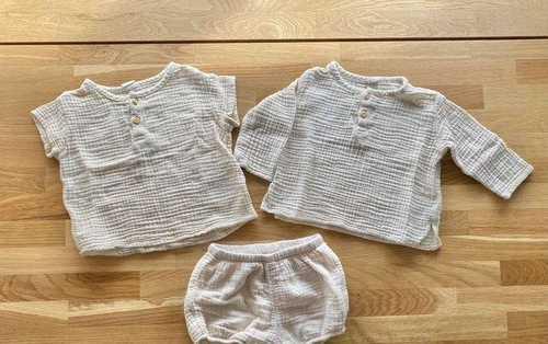 Рубашка и шорты H&M baby exclusive 80-86 муслин
