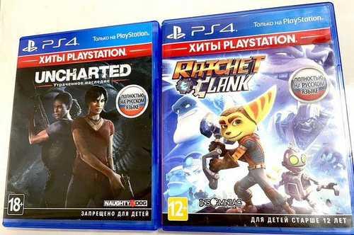 Игры ps4 Uncharted и Ratchet&Сlank