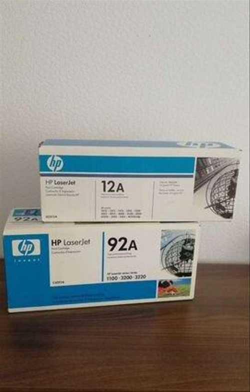 Картридж лазерный HP 12A и HP 92А