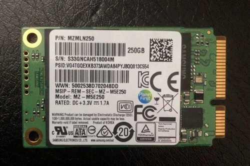 Ssd Samsung 850 evo msata 250GB