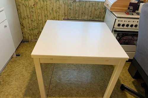 Кухонный стол раздвижной IKEA бьюрста 90/90/168