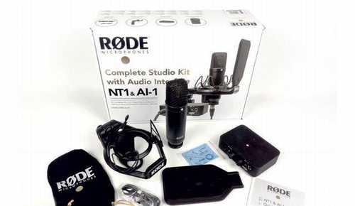 Микрофон Rode NT1&AI1, стойка и экран