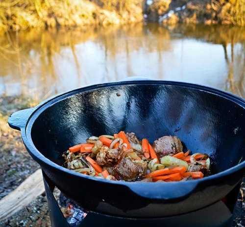 Казан Узбекский 8 литров плоское дно